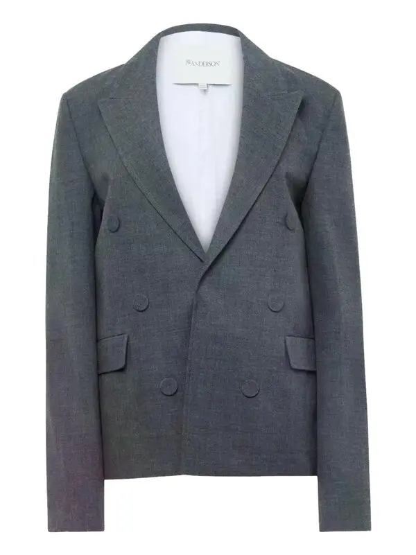 JW Anderson Double-breasted Wool Blazer - Grey