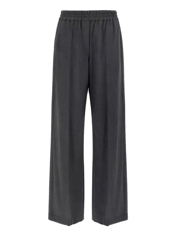 Brunello Cucinelli Elastic-waistband Trousers - Grey