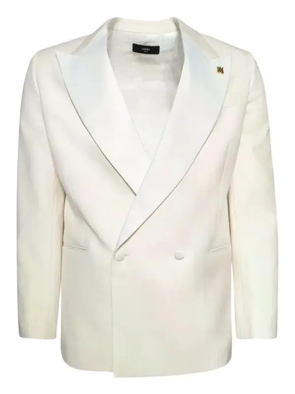 Amiri Double-breasted Peak-lapel Blazer - Neutrals