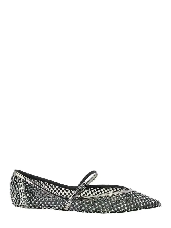 LE SILLA Gilda Crystal-embellished Ballet Flats - Grey