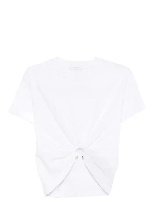 Rabanne Ring-detail T-shirt - White