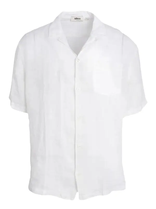 Altea Bart Short-sleeve Revere-collar Shirt - White