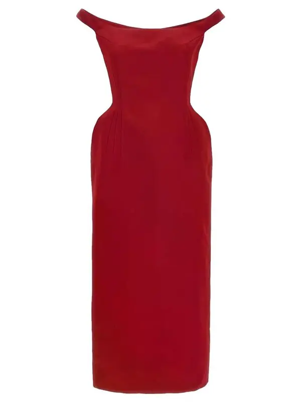 Magda Butrym Side-seam Detail Midi Dress - Red
