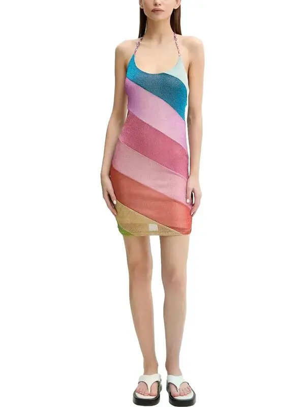 Kurt Geiger Striped Mini Dress - Pink
