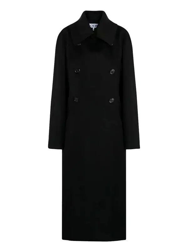 Loewe Double-breasted Wool Coat - White