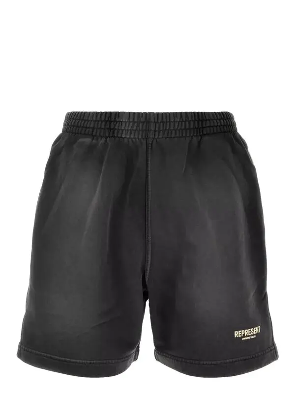 REPRESENT Elastic-waistband Track Shorts - Black
