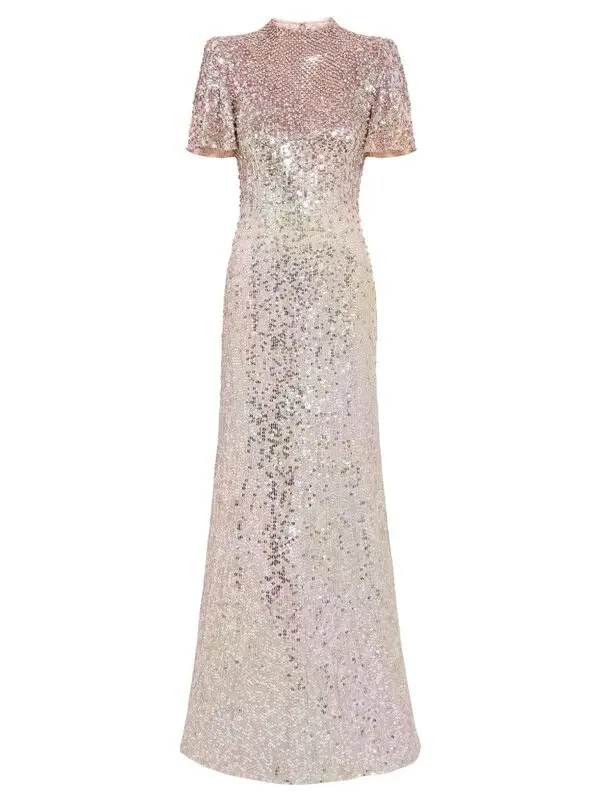 Jenny Packham Jourdain Sequin-embellished Gown - Pink