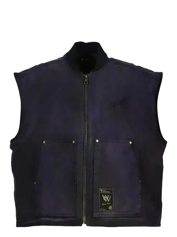WILLY CHAVARRIA Zip-up Gilet - Blue