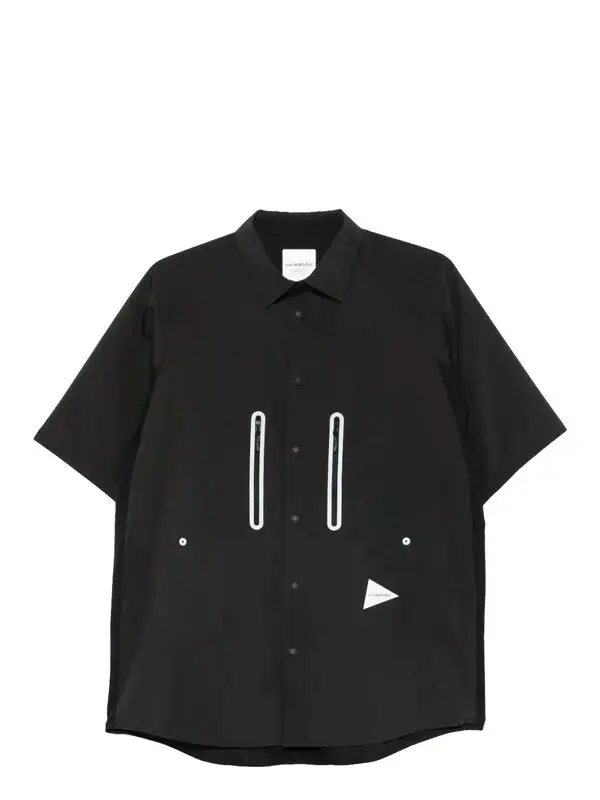 AND WANDER Short-sleeve Shirt - Black