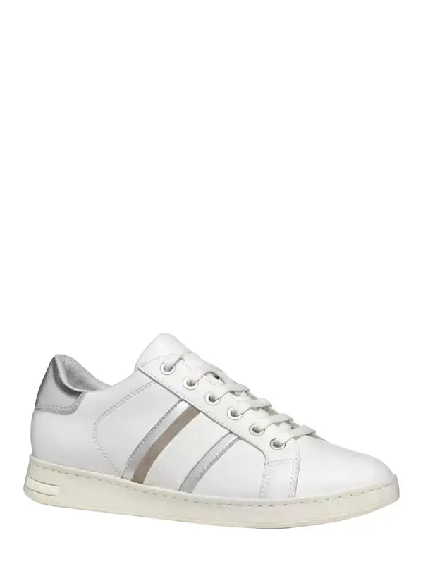 Geox Leather Panelled Sneakers - White