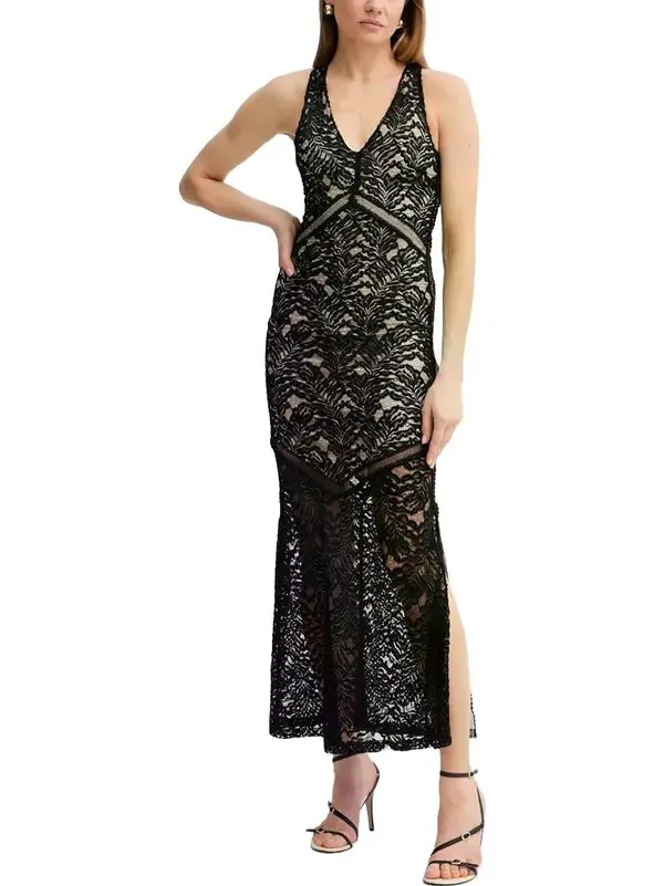 Guess Sleeveless V-neck Maxi Dress - Black