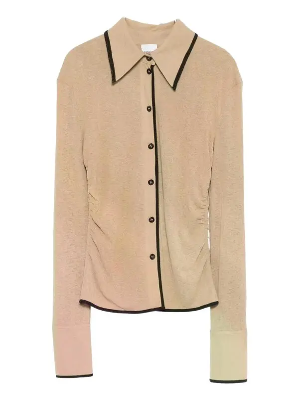 Nanushka Button-fastening Polo Top - Neutrals