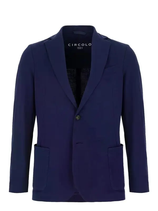 CIRCOLO 1901 Single-button Patch-pocket Blazer - Blue