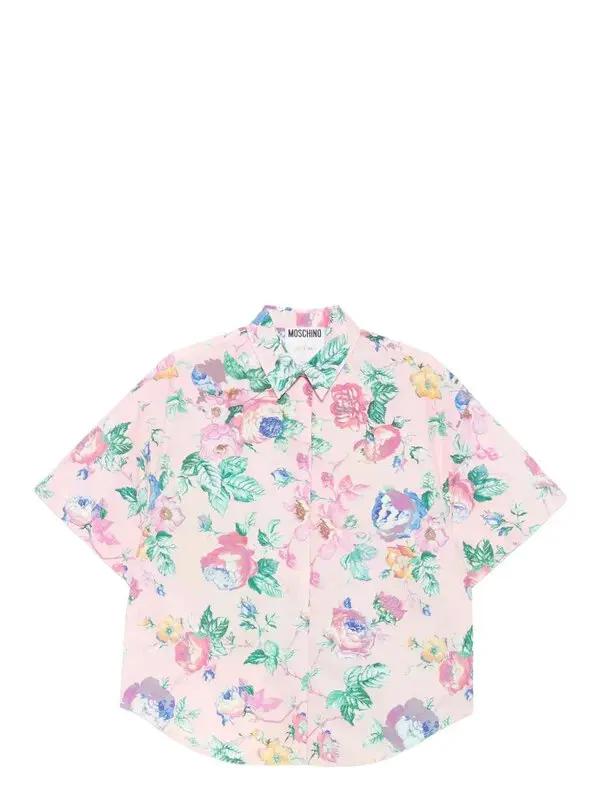 Moschino Floral-print Short-sleeve Shirt - Pink
