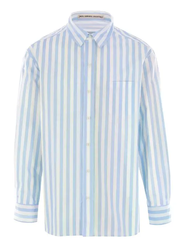 META CAMPANIA COLLECTIVE Striped Poplin Shirt - White