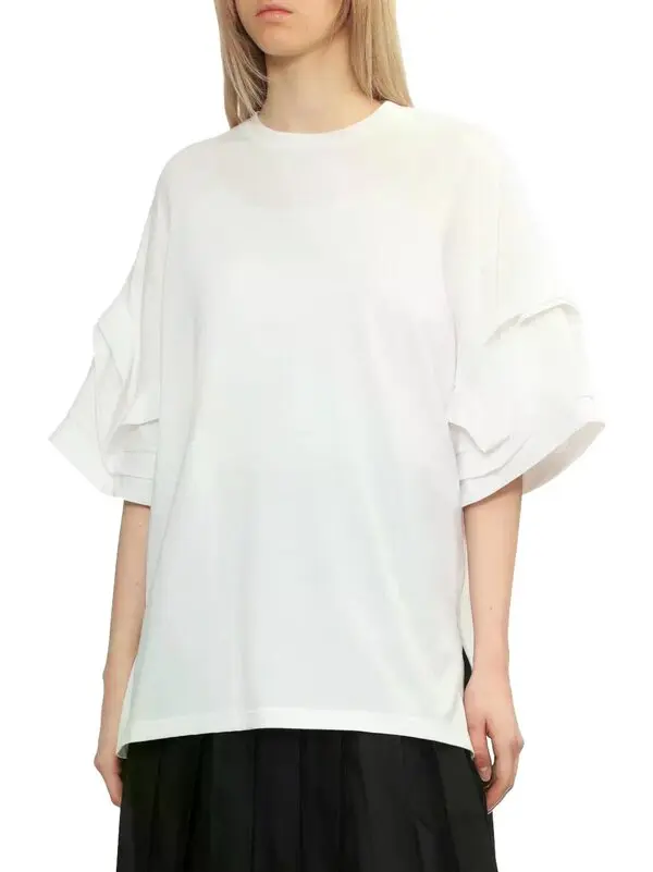 ENFOLD Layered Frill T-shirt - White