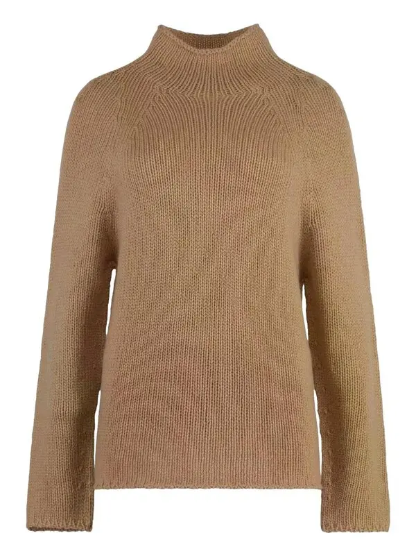 THE (ALPHABET) Turtleneck Cashmere Jumper - Neutrals