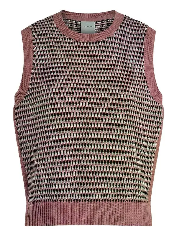 Varley Textured-knit Vest - Pink