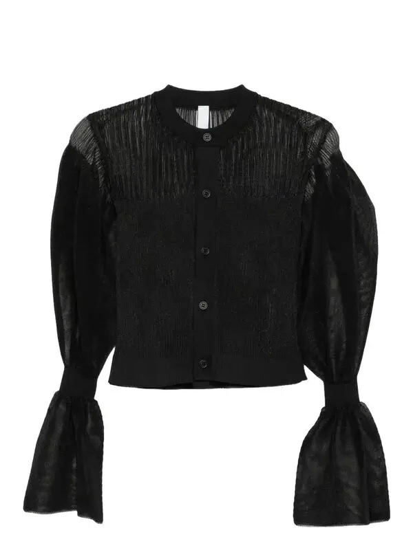 CFCL Pleated Cardigan - Black
