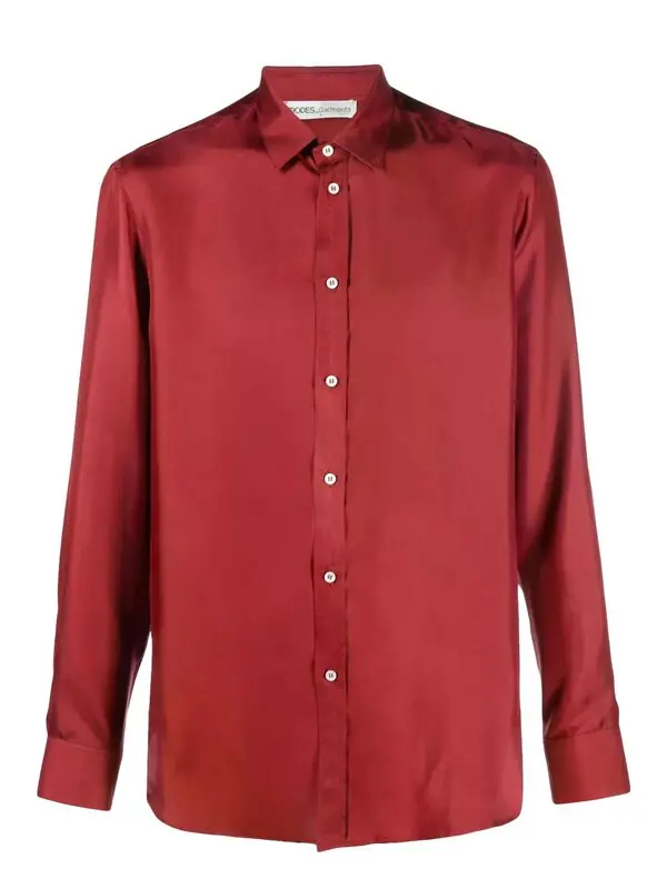 MODES Buttoned Silk Shirt - Red