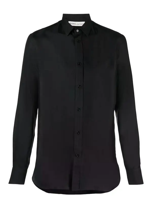 MODES Buttoned Silk Shirt - Black