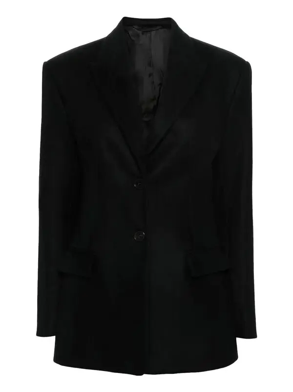 MODES Single-breasted Wool Blazer - Black