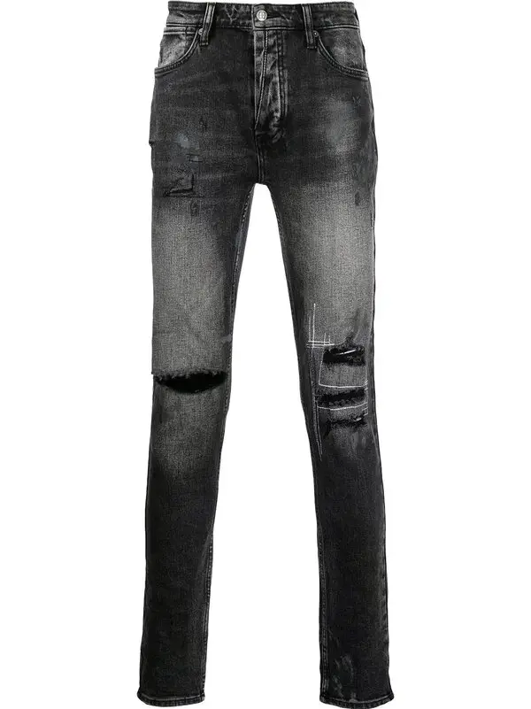 Ksubi Van Winkle Burnt Skinny Jeans - Black