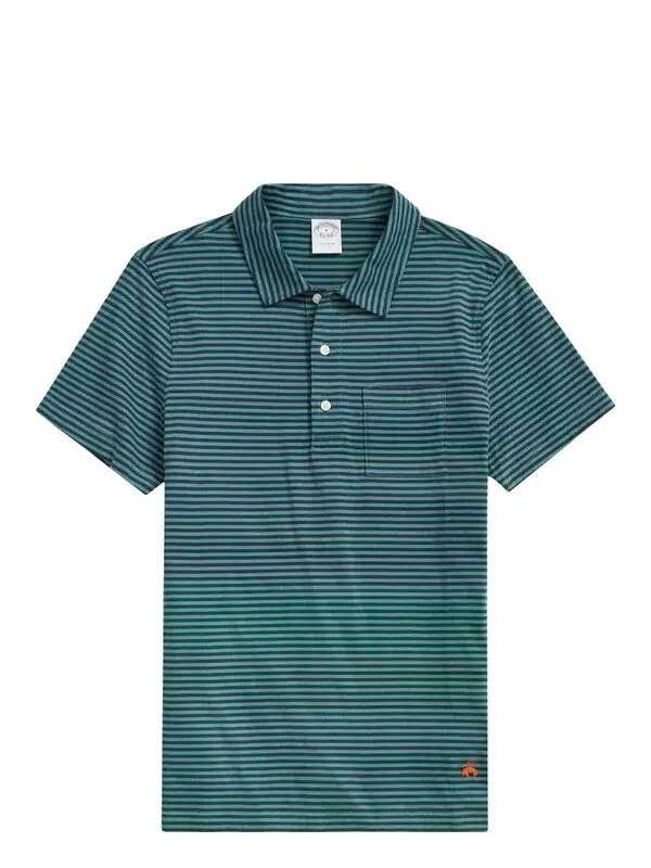 Brooks Brothers Striped Polo Shirt - Blue