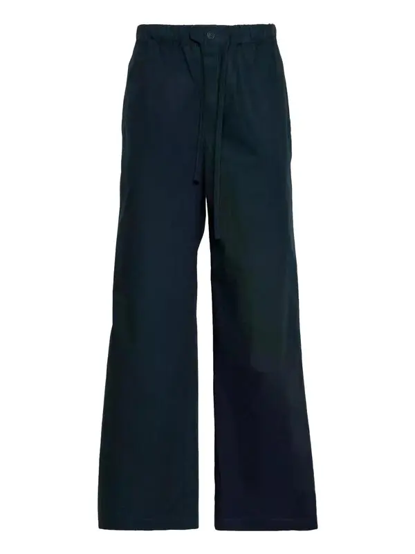 MODES Poplin Straight-leg Trousers - Blue