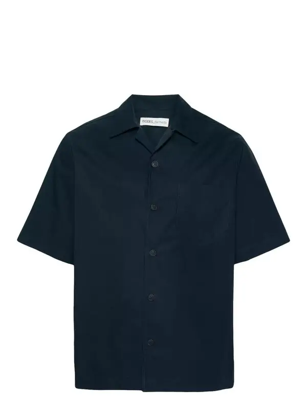 MODES Short-sleeve Poplin Shirt - Blue