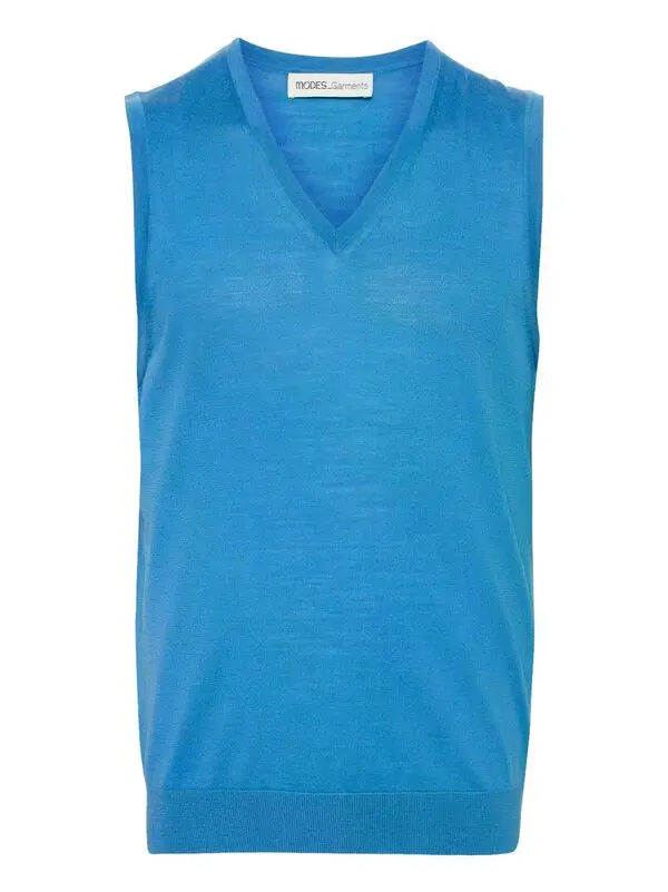 MODES Merino Knitted Vest - Blue