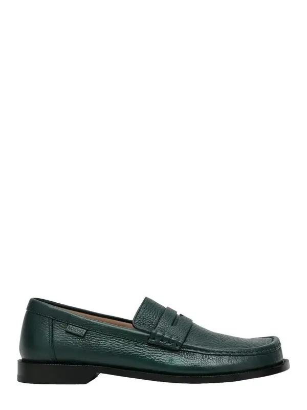 Loewe Campo Leather Penny Loafers - Green