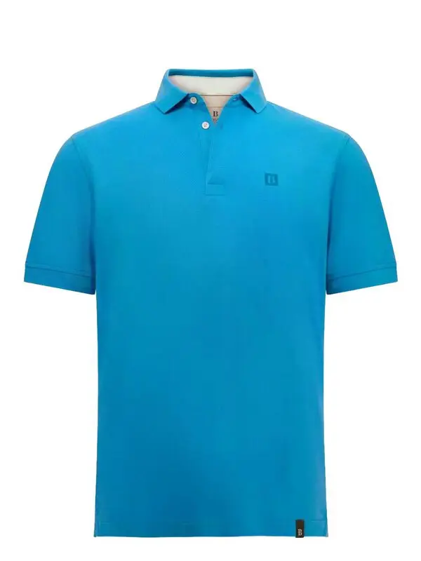 Boggi Milano Cotton-piqué Logo Polo Shirt - Blue