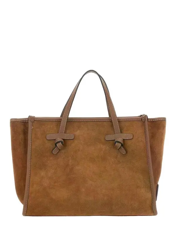 GIANNI CHIARINI Marcella Club Knot-detail Suede Tote Bag - Brown