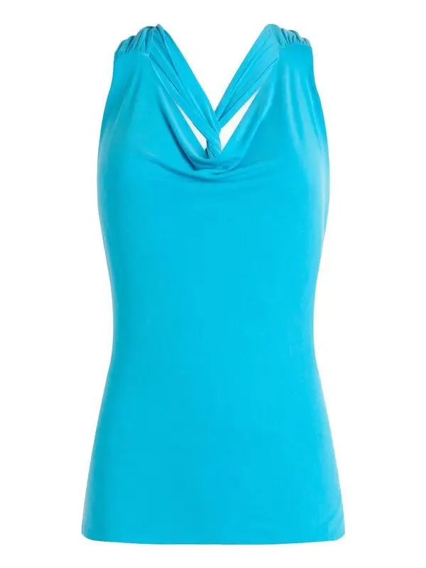 PEACHY DEN Kylie Cross Back Top - Ocean