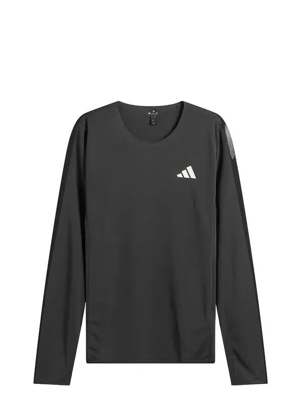 ADIDAS RUNNING Adidas Adizero Running Long Sleeve Top - Black