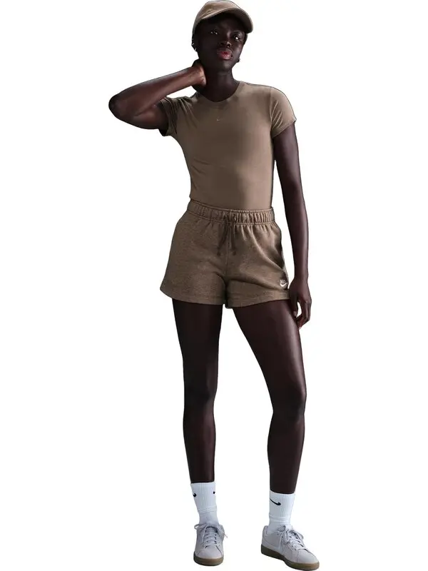 Nike Sportswear Club Fleece Mid-rise Shorts - Brown