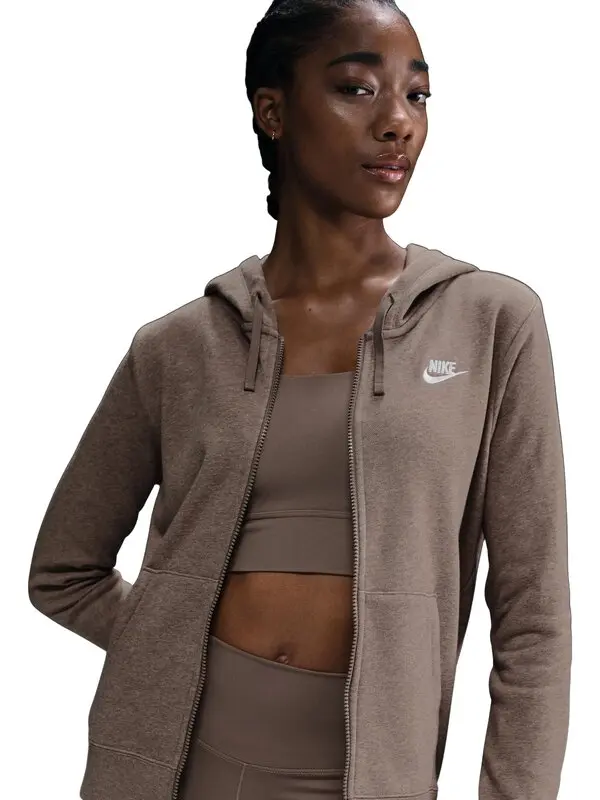 Nike Sportswear Club Fleece Full-zip Hoodie - Brown