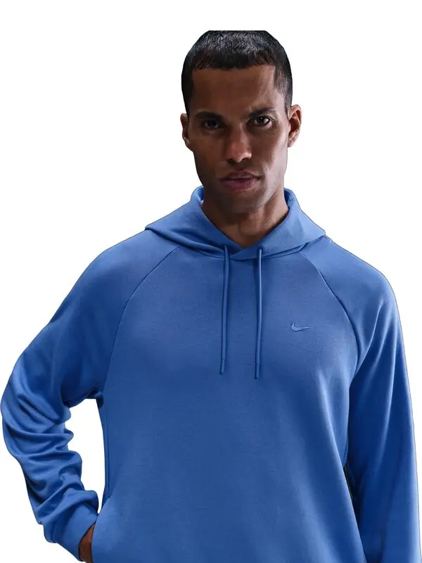 Nike Primary Fleece Dri-fit Uv Pullover Performance Hoodie - Blue