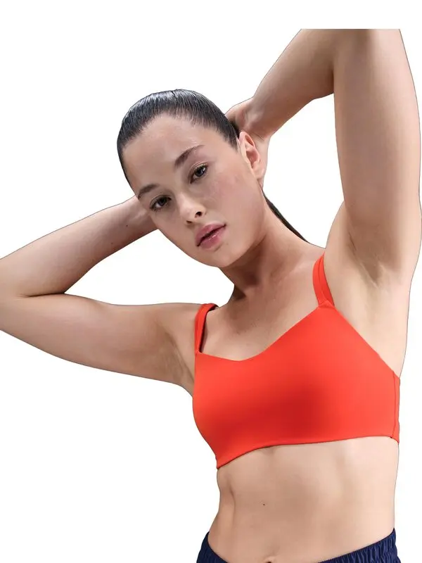 Nike Zenvy Strappy Light-support Padded Sports Bra - Red