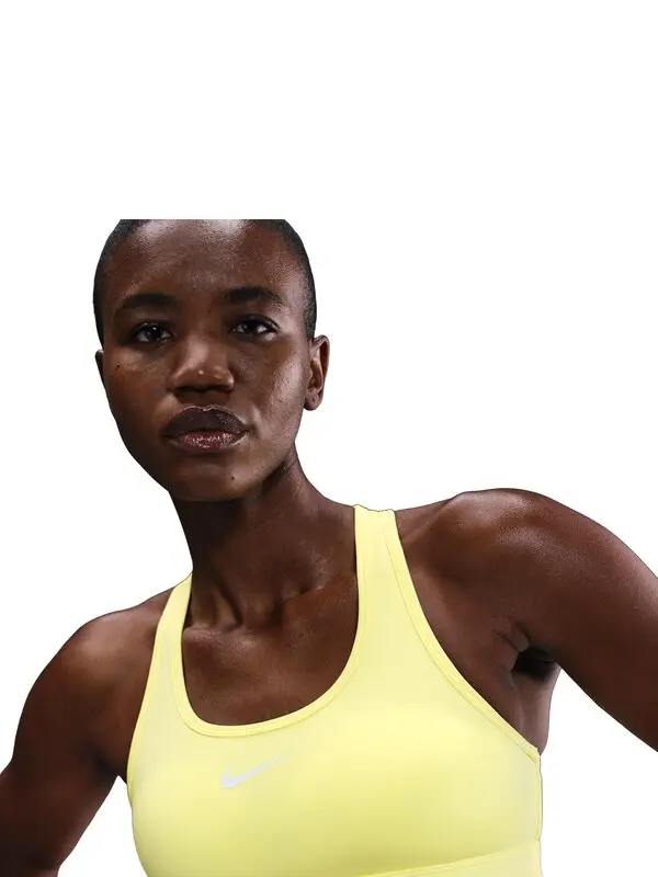 Nike Swoosh Support Padded Sports Bra - Yellow