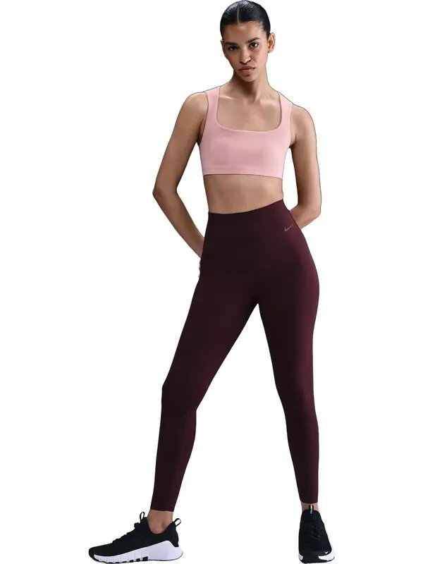 Nike Zenvy Rib High-waisted 7/8 Leggings - Red