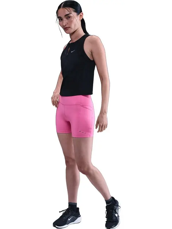 Nike Swift High-waisted 4" Tight Running Shorts With Pockets - Pink