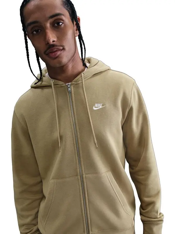 Nike Club Full-zip Fleece Hoodie - Brown