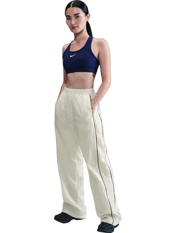 Nike Windrunner High-waisted Woven Open-hem Pants - White