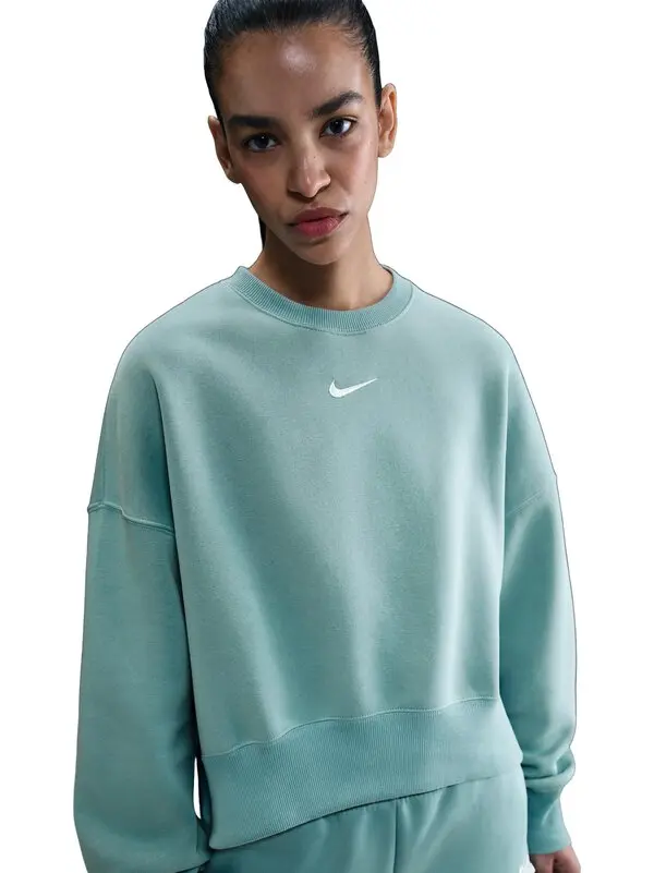 Nike Sportswear Phoenix Fleece Over-oversized Crew-neck Sweatshirt - Green