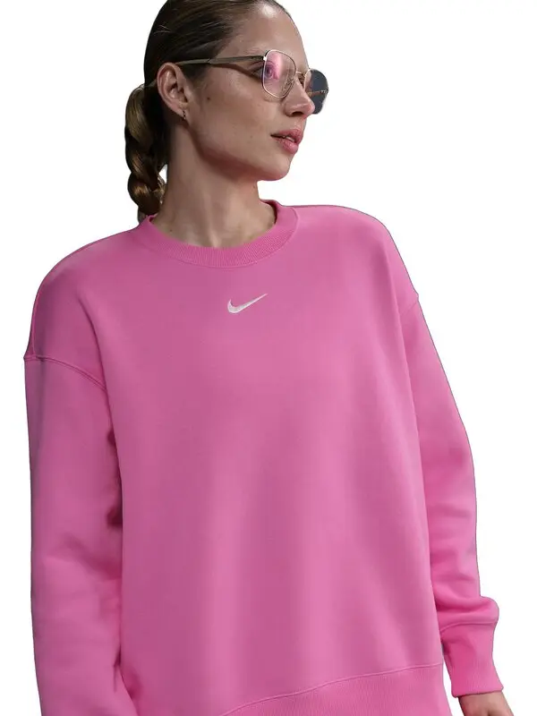 Nike Sportswear Phoenix Fleece Oversized Crew-neck Sweatshirt - Pink