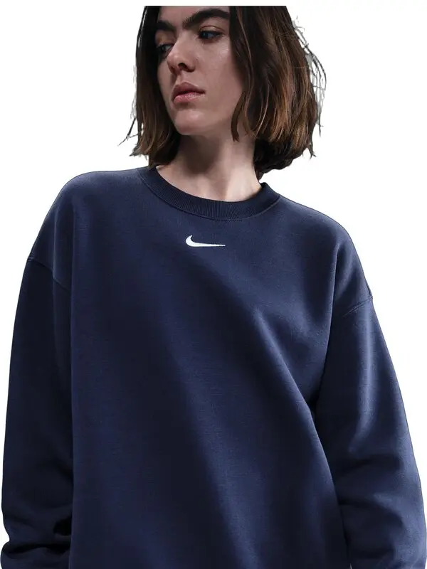 Nike Sportswear Phoenix Fleece Oversized Crew-neck Sweatshirt - Blue
