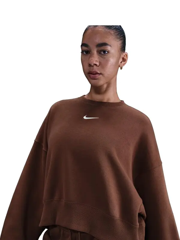 Nike Sportswear Phoenix Fleece Over-oversized Crew-neck Sweatshirt - Brown
