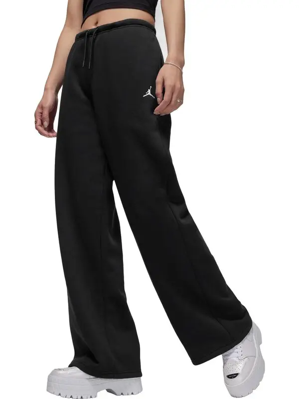 JORDAN Brooklyn Fleece Open-hem Pants - Black